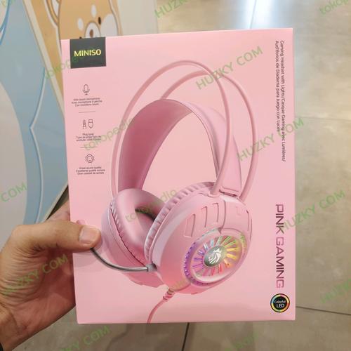 Jual MINISO Pink Gaming Series Headset with Light (Model : EGM-T-21051 ...