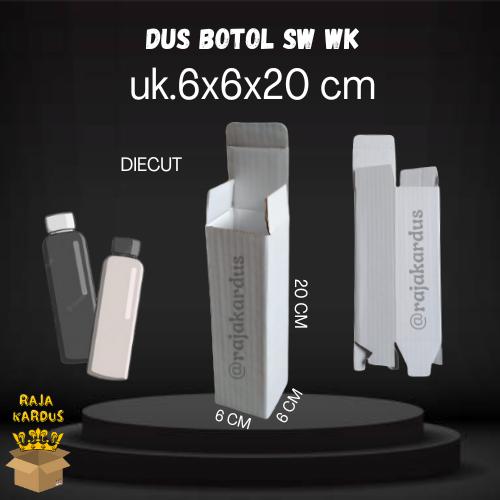 Jual Kardus Dus Box Botol Kemasan Baru Putih Bolak Balik ukuran 6x6x20 ...