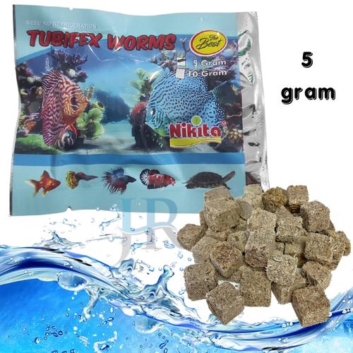 Jual Cacing sutra kering makanan ikan cupang discus tubifex worm 5 gram ...