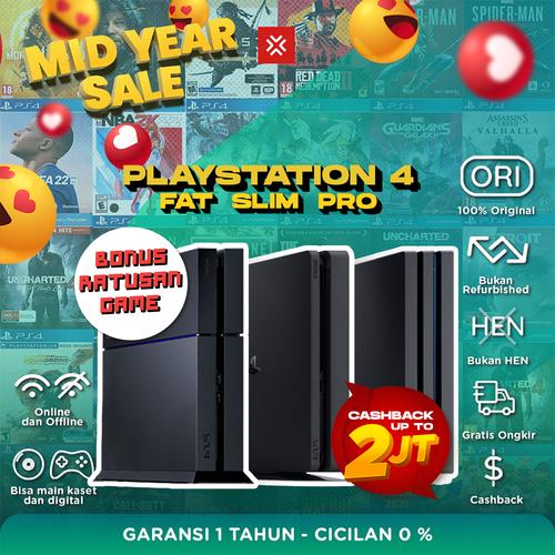 Promo SONY PS4 Playstation 4 Fat Slim Pro 500 GB 1 TB Bonus Bundle Hit Games - SLIM 500 22, 2 ...