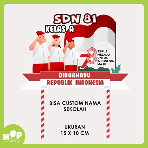 Jual Topper Tumpeng Cake 17 AGUSTUS Hiasan HUT RI / DIRGAHAYU ...