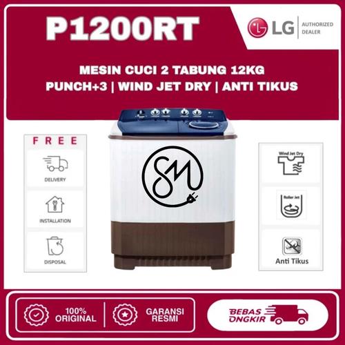 Jual Mesin cuci LG 12 kg P1200RT Twin tube 2 tabung Wind Jet Dry - Kota ...