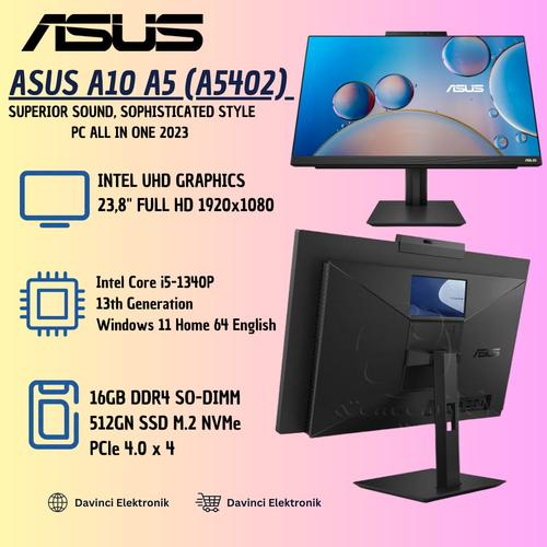 Jual ASUS A5402 PC AIO I5-1340P 16GB RAM 512GB SSD INTEL UHD 24"FULL HD ...