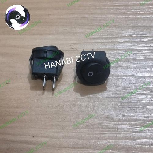 Jual Rocker Switch On Off Dispenser Hitam Bulat Kecil 2P 2 Pin Saklar ...