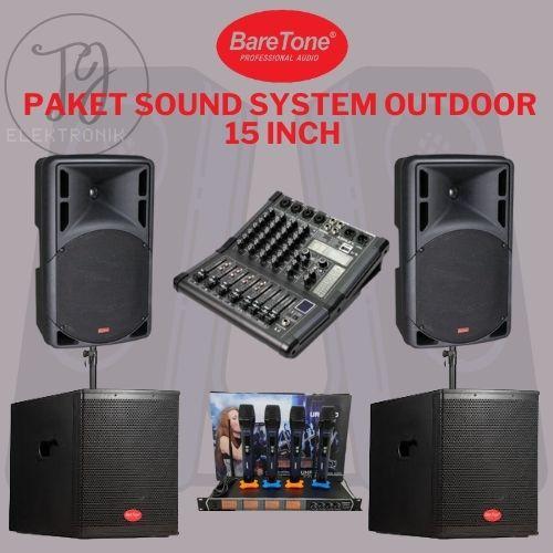 Jual Paket Sound System Outdoor Baretone 15 inch + Subwoofer SW15 15 ...