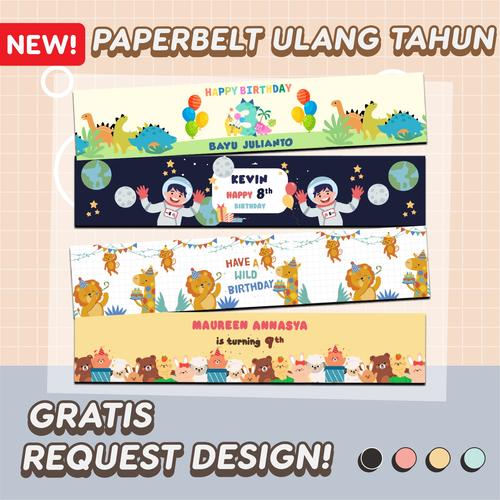 Jual Paper Belt Custom Ulang Tahun Bento Anak Free Design - 35 x 5 cm ...