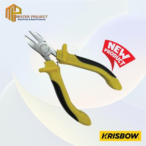 Jual Krisbow Cutter Plier Tang Potong Diagonal 15 Cm - Kuning - Jakarta ...