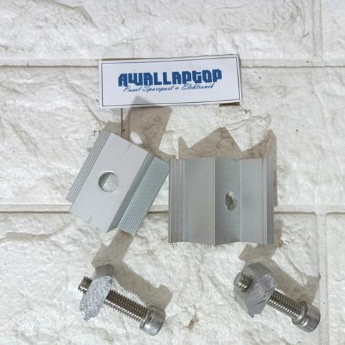 Jual bracket panel surya end clamp PV panel surya alumunium frame - end ...