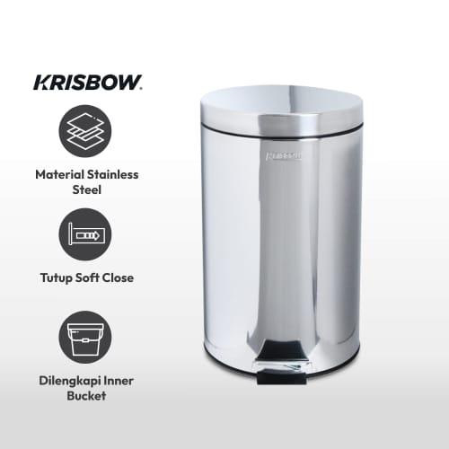 Jual Tempat Sampah Pedal Soft Close Krisbow 12 Ltr - Hitam - Kota Tangerang Selatan - Lapak ...