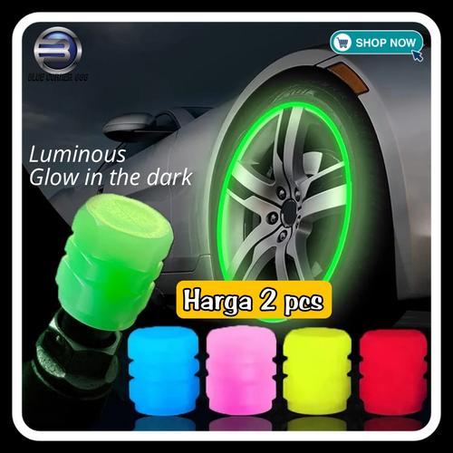 Jual 2pcs Tutup Pentil Ban Motor Mobil Sepeda Luminous Neon Gloin the ...