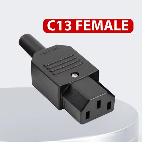Jual Konektor Steker Kabel AC IEC C13 Female Plug Adapter 3 Pin - C13 ...