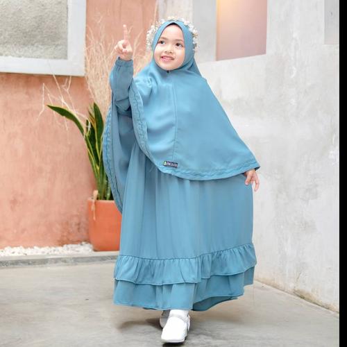 Jual Halwa Set - Gamis Syari Anak Muslimah Usia 2 - 11 Tahun - Sage ...