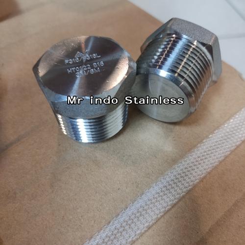 Jual Hex plug Class 3000 Stainless Ss316 NPT 2"Inch Plug - Jakarta ...