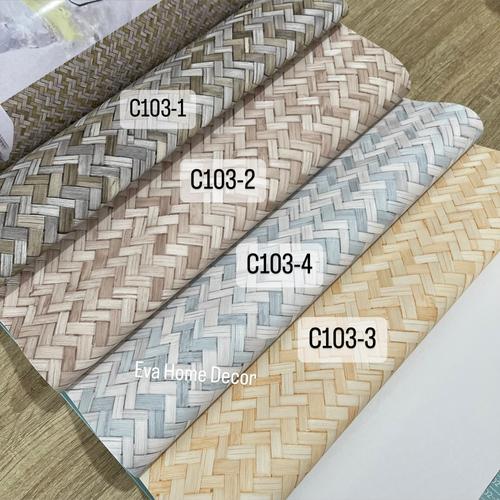 Jual Wallpaper Premium Vinyl Dinding Motif Anyaman Aesthetic Grey Brown ...