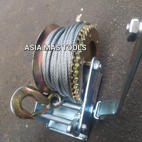 Jual Hand winch 500 kg katrol kerekan steel sling 10 meter 1000 LB ...