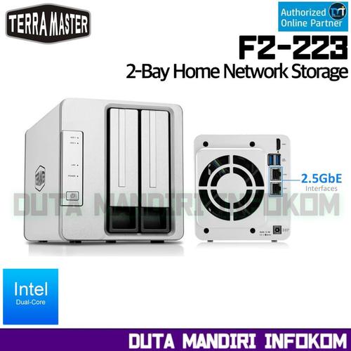 Jual TerraMaster F2-223 - 2 Bay NAS Storage with N4505 Dual-Core CPU ...