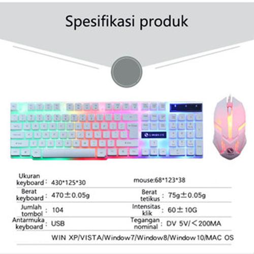 Jual Kombo Keyboard Mouse Gaming MENGMA dengan Lampu RGB untuk PC ...