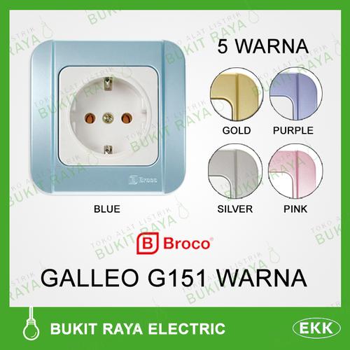 Jual Broco Galleo G151 Stop Kontak Warna Blue Gold Purple Silver Pink ...