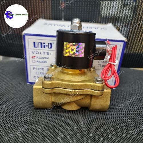 Jual UNI-D Solenoid Valve Kuningan 2 Way 1" inch Normal Close 220v/24v - DC24V - Jakarta Barat ...