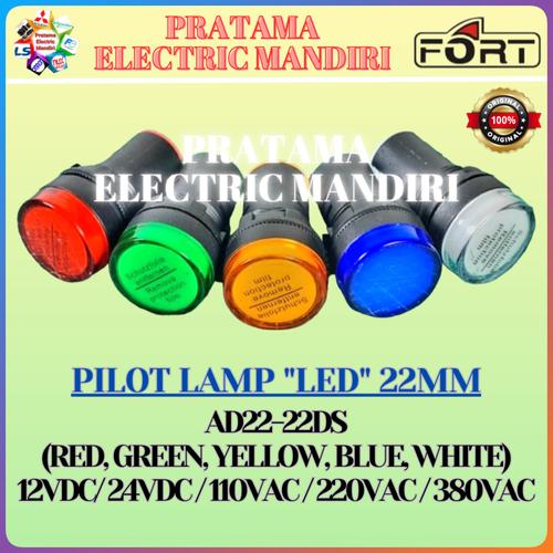 Jual FORT PILOT LAMP LED 22MM AD22-22DS AD22 22DS 12VDC 24VDC 12V 24V ...