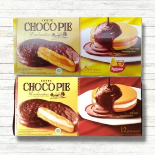 Jual Lotte Choco Pie Marshmallow All Varian Box (isi 12 Pcs) - Cokelat ...