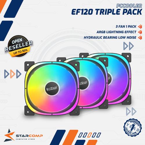 Jual PCCOOLER EF120 ARGB Triple Pack 3in1 Fan Case EF 120 - Putih - Kab. Sleman - StarComp ...