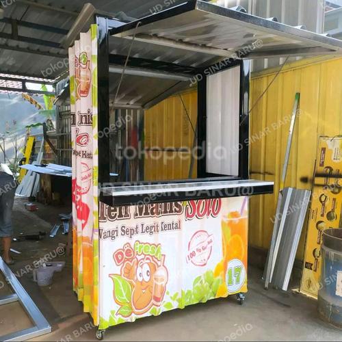 Jual BOOTH ES TEH VIRAL / GEROBAK BESI / BOOTH CONTEINER - Jakarta ...
