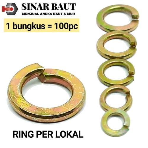 Jual RING PER BESI 100PCS M3 M4 M5 M6 M7 M8 M10 M12 M14 M16 M18 M20 M22 ...