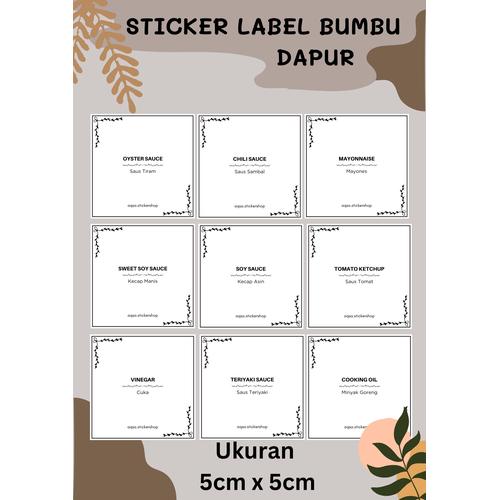 Jual Sticker Label Bumbu Dapur Ukuran 5cm x 5cm Part 2 - OYSTER SAUCE ...