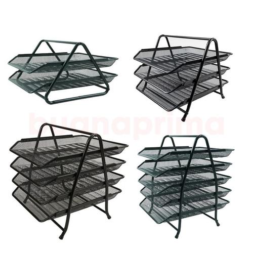 Jual Letter Tray Besi 2 3 4 5 Tingkat Document Tray Oraganizer Rak ...