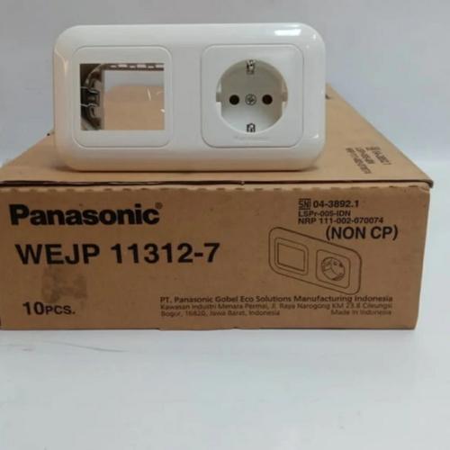 Jual Stop Kontak Schuko Putih Panasonic WEJP11312-7 Non Cp Frame Double ...