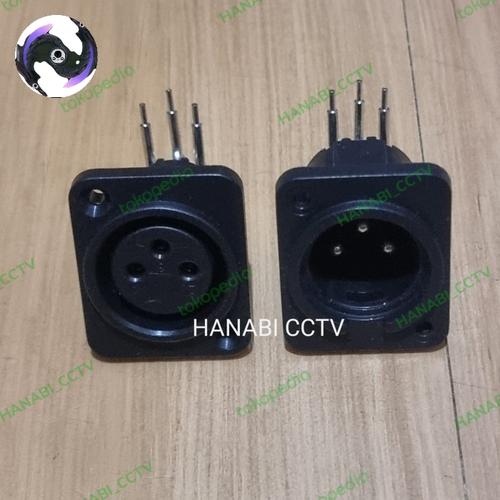 Jual Jack / Soket Canon Kaki Lurus Body Plastik Segi Hitam Socket Jek ...
