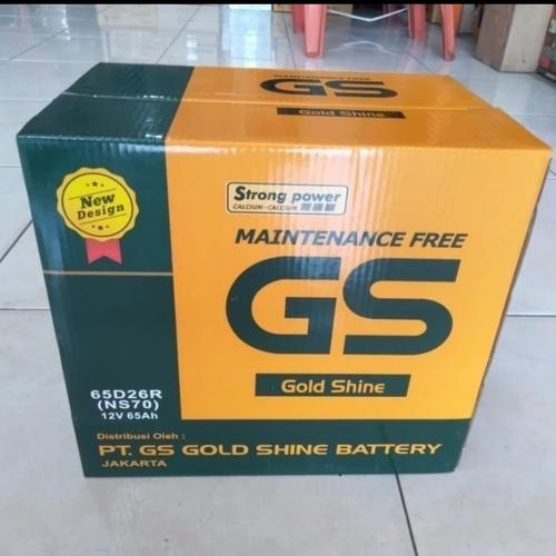 Jual AKI BATERAI KERING GS GOLDSHINE MF NS70/65D26R 65AH PANHER KIJANG ...