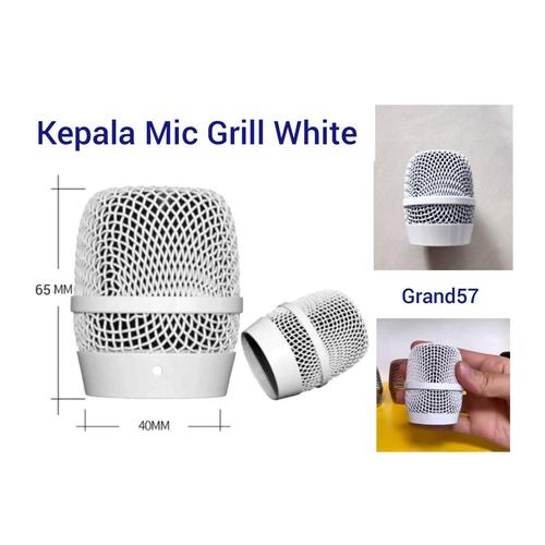 Jual Kepala Microphone Mic Grill Head White Kepala Tutup Mic Universal ...