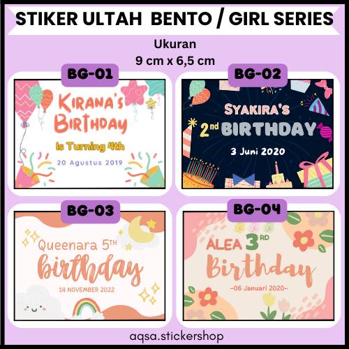 Jual Stiker Bento Ultah Anak Custom / Girl Series - Kab. Bekasi ...