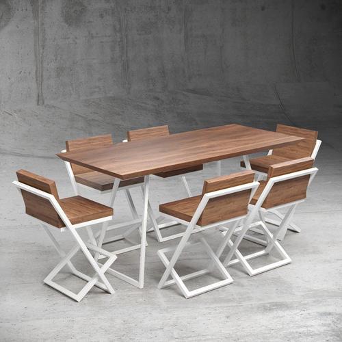 Jual Meja Makan Besi Custom Kursi Besi Meja Makan Set Industrial - Kota ...