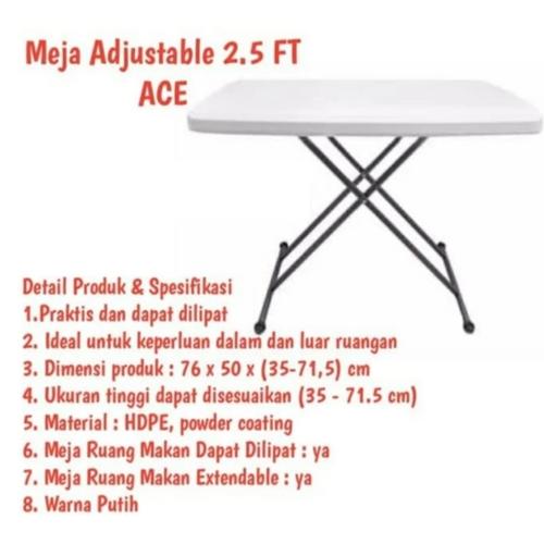 Jual Meja Lipat Ace Hardware Kualitas Premium Krisbow Foldable Table ...