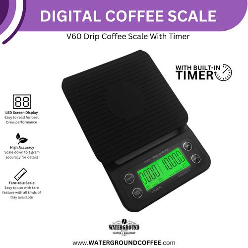 Promo V60 Drip Coffee Scale With Timer | Timbangan Digital | Kitchen Scale - 0,1gr - MAX 3KG ...