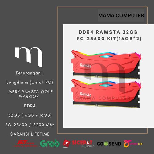 Jual RAM DDR4 32GB (16GB*2) RAMSTA WOLF WARRIOR 3200Mhz PC-25600 ...