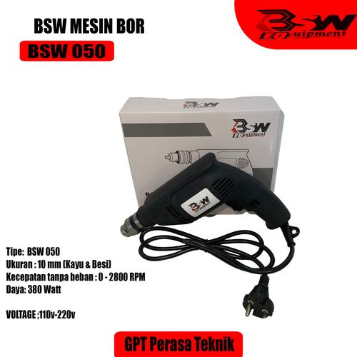 Jual Bor Tangan Bor Listrik Drill Bolak Balik BSW-606 Bor Dinding 10MM ...