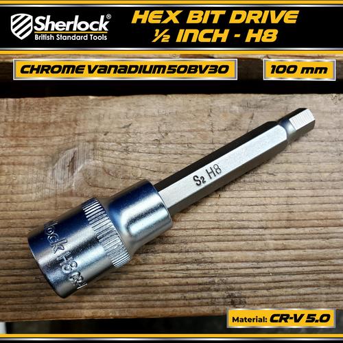 Jual Sherlock Mata Kunci Sok Shock Drive 1/2 " Hex Bit Deep L 8 mm ...