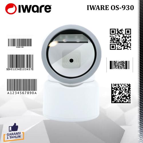 Promo Iware OS930 Barcode Scanner Omni Imager 2D QR Code E-Faktur USB OS 930 - Putih - Kota ...