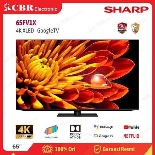 Jual TV SHARP 65 Inch LED 65FV1X (XLED-4K Google TV) - Kota Batam - CBR Elektronik Batam | Tokopedia