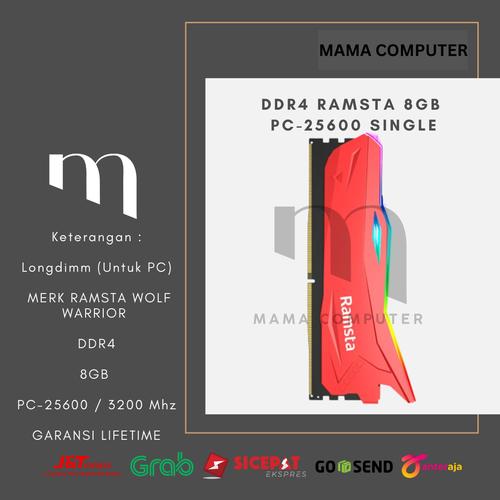 Jual RAM DDR4 8GB RAMSTA WOLF WARRIOR RGB 3200Mhz PC-25600 LONGDIMM ...