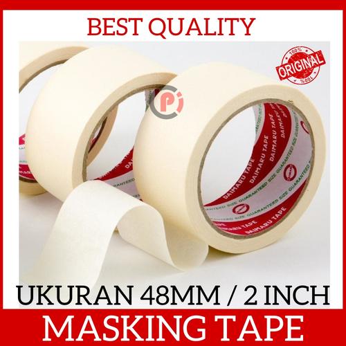 Jual Masking Tape Ukuran Lebar 48mm / 2 Inch Lakban Kertas U/ Cat DLL ...