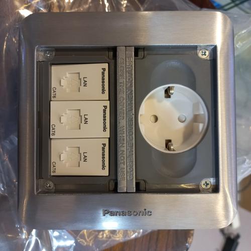 Jual stop kontak lantai panasonic dumf3230j data cat6 cat 6 wej24886 ...