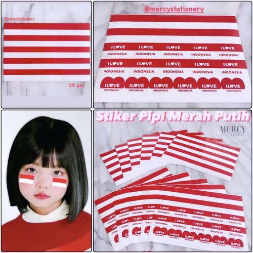 Jual Stiker Pipi Merah Putih Bendera - Stiker MP Love - Kota Surabaya - MERCY Stationery | Tokopedia