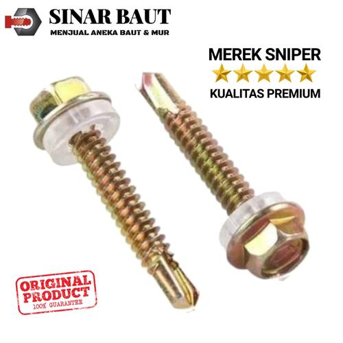 Jual baut baja ringan SDS baut seng kanopi baut mata korek - 2cm (100pc ...
