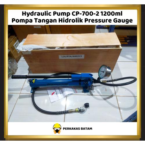 Jual Hydraulic Pump CP-700-2 1200ml Pompa Tangan Hidrolik Pressure Gauge - Kota Batam - Perkakas ...