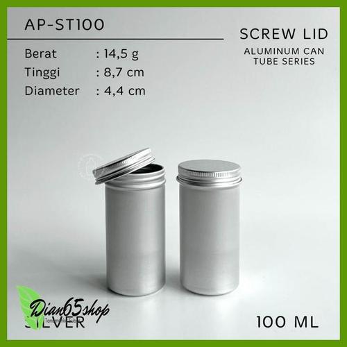 Jual Kaleng Pomade Aluminium Tin Can Tube Tinggi Kurus Pot Pomade Tutup ...
